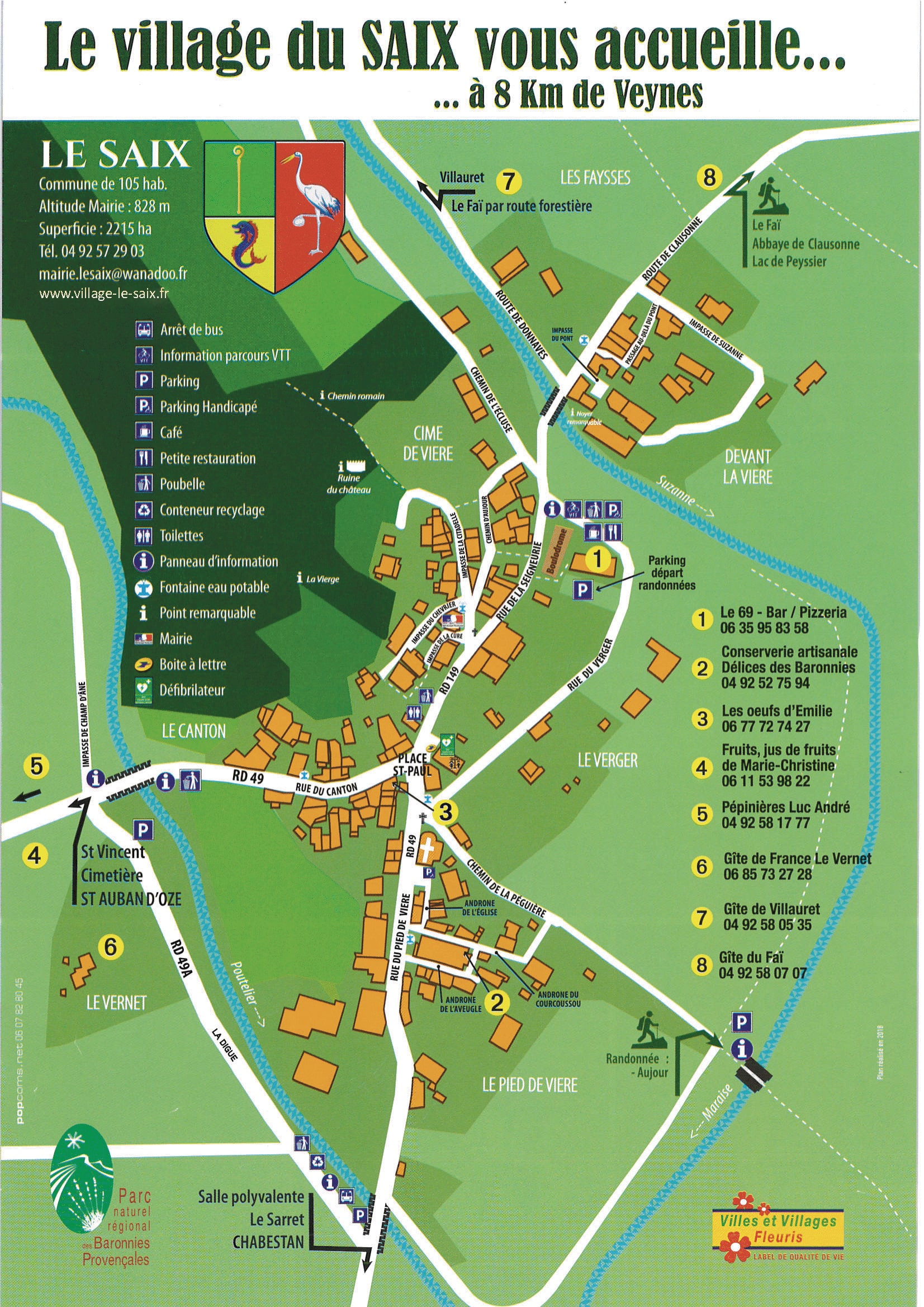 PLAN DU VILLAGE – LE SAIX